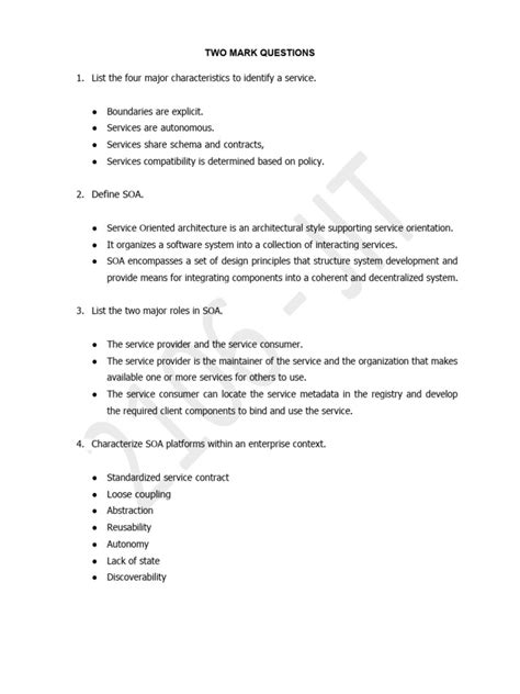 Two Mark Questions Unit 2 Pdf Virtualization Service Oriented