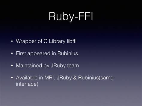 need for speed boost ruby with ffi speaker deck