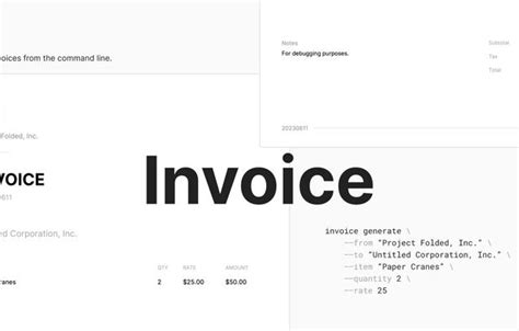 Invoice Generate Invoices From The Command Line Alternativeto