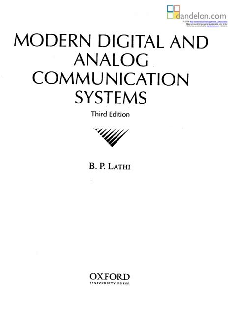 Modern Digital And Analog Communication Systems 3rd Edition