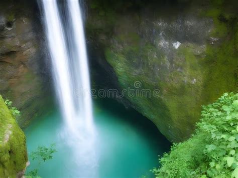 Aqua Vortex Unveiling The Beauty Of The Hole In The Waterfall Stock
