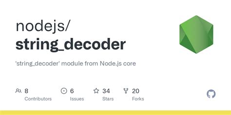 Github Nodejsstringdecoder Stringdecoder Module From Nodejs Core