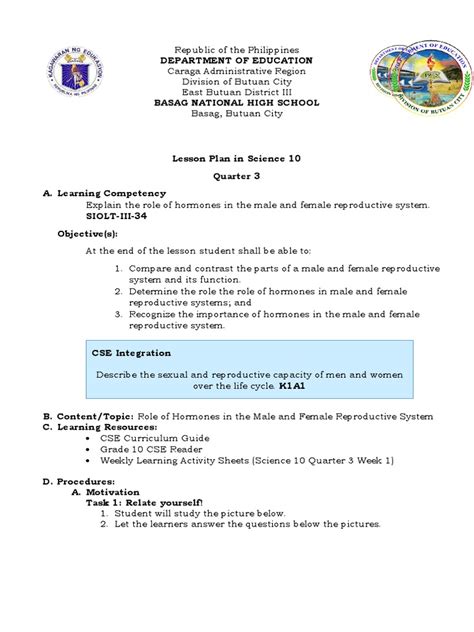 Cse Integration Lesson Plan Pdf Luteinizing Hormone Puberty