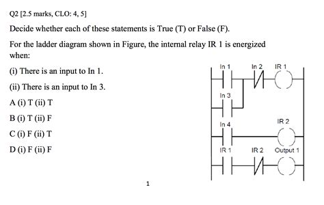 Solved Q Marks CLO Decide Whether Each Of Chegg