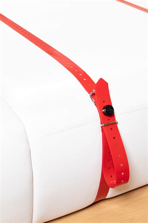 Bed Bondage Segufix Strap 220 450 Cm Lockable Red Chrome