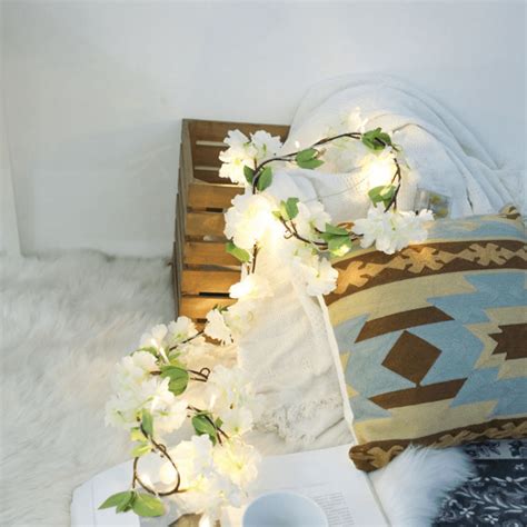 Solar Artificial Flower String Light 2m 20 Led Wisteria String Lights