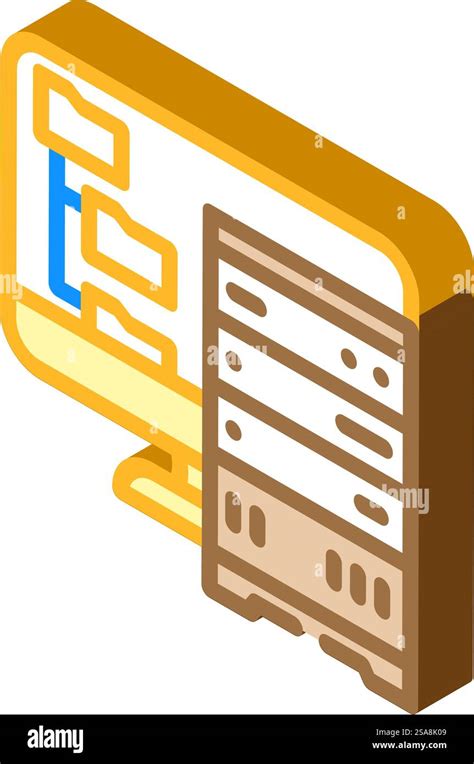 Data Archiving Database Isometric Icon Vector Data Archiving Database