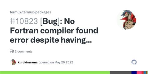 Bug No Fortran Compiler Found Error Despite Having Libgfortran5