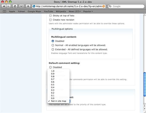 Adding Nodes To Your Site Map