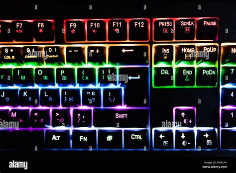back light computer gaming keyboard with versatile color schemes stock