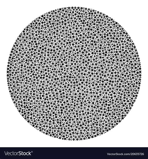 filled circle composition of small circles vector image