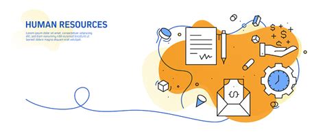 인적 자원 벡터 배너 디자인 개념입니다 웹 사이트 프리젠 테이션 등에 대한 개요 선 아이콘 벡터 일러스트 템플릿 0명에 대한 스톡 벡터 아트 및 기타 이미지 Istock