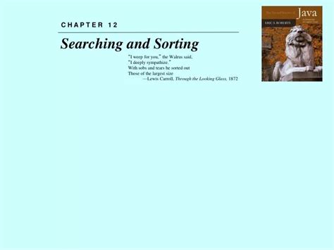 Ppt Chapter 12—searching And Sorting Powerpoint Presentation Free