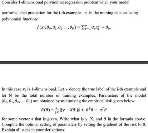 Consider 1 Dimensional Polynomial Regression Problem When Your Model Performs Label Prediction