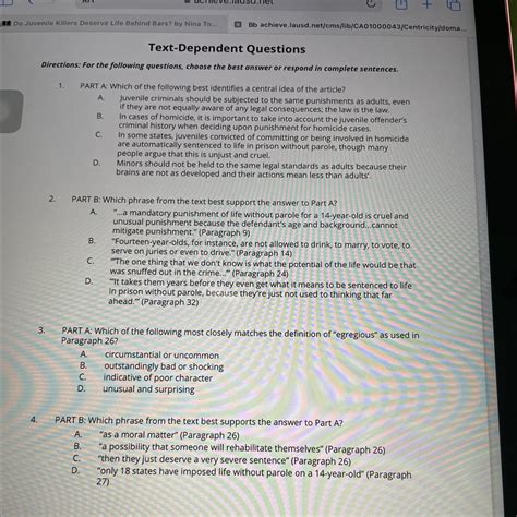 Part A Which Of The Following Best Identifies A Central Idea Of The