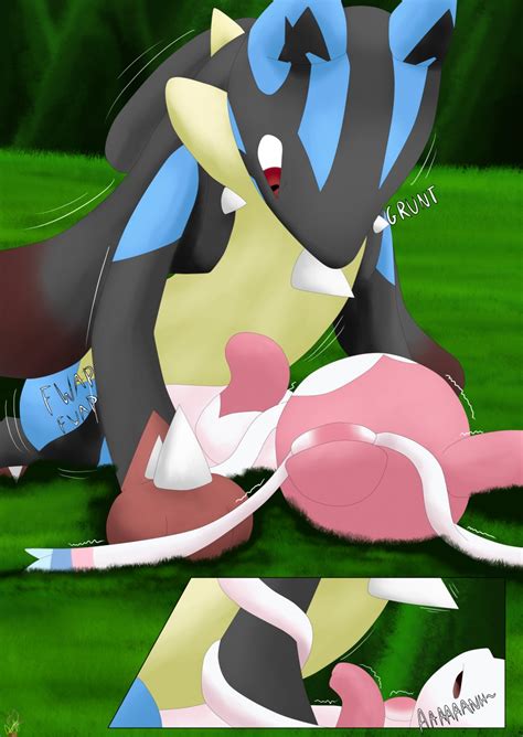 Rule 34 Arti4000 Comic Dialogue Eeveelution Female Lucario Male Mega Evolution Mega Lucario