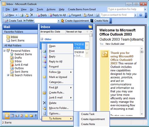 Customize Outlook 2013 2010 Context Menus And Menu Bar Vbnet C