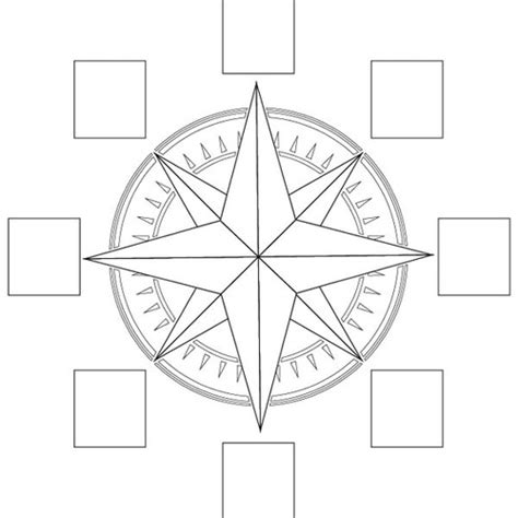 Blank Compass Rose Vector