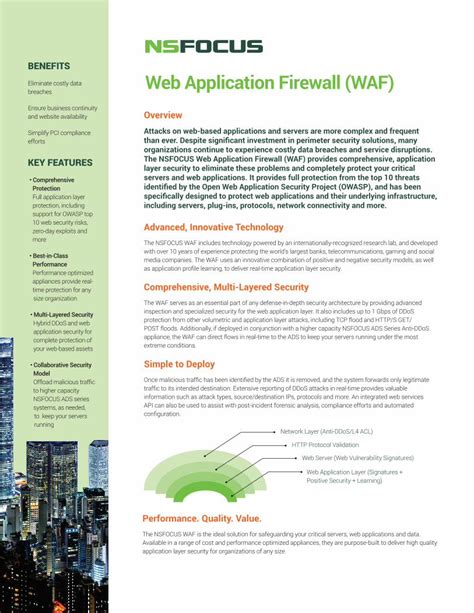 Pdf Benefits Web Application Firewall Waf