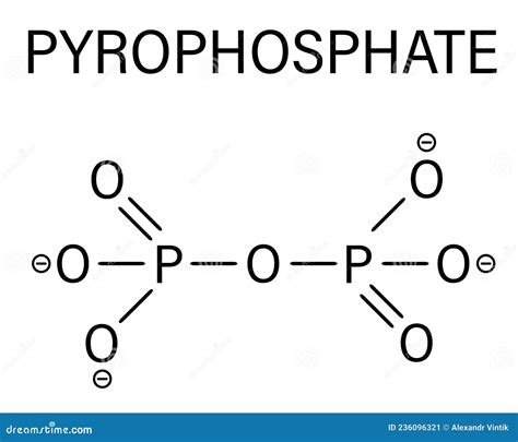 Pyrophosphate Ppi Anion Important In Biochemistry Used As Food Additive E450 Skeletal Formula