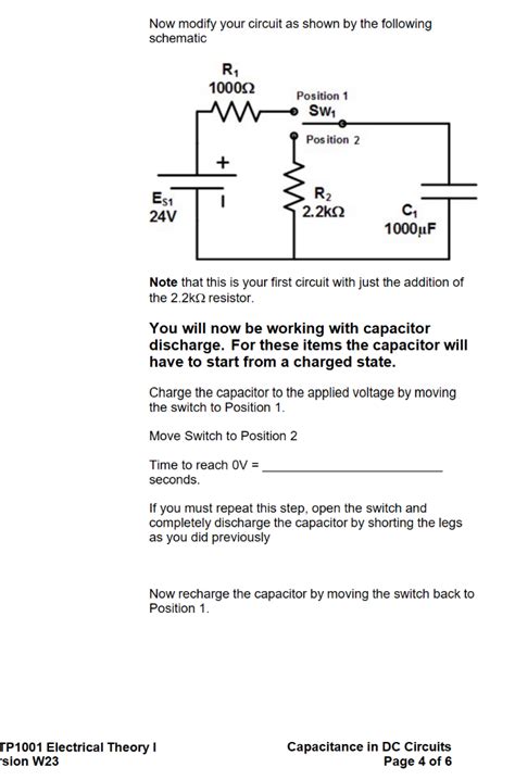 Solved Lab 9 Capacitance In A DC Circuit On Your Lab Kit Chegg Com