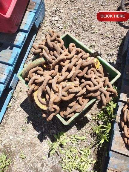 Green Milk Crate Full Of Logging Chains Rideau Auctions