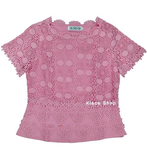 เสื้อลูกไม้ไทย ลินินแท้ 100 เสื้อผู้ใหญ่ Oki205 เสื้อผู้สูงอายุ เสื้อคนแก่ เสื้อคุณแม่ 1pleat