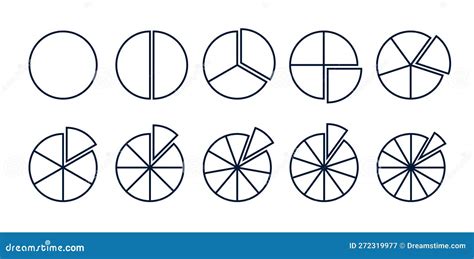 Circles Divided Diagram 3 10 7 Graph Icon Pie Shape Section Chart