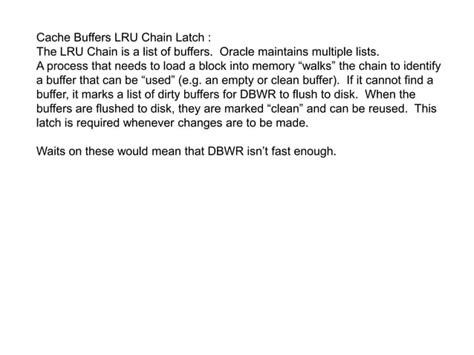 Oracle Diagnostics Latches And Enqueues Ppt