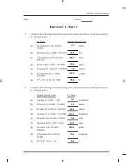 Ex Part Docx EXERCISE Metric Conversions Name Section Exercise Part Complete The