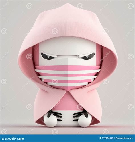 3d Illustration Of Cute Anonymous Man With Mask Concept Of Hacker
