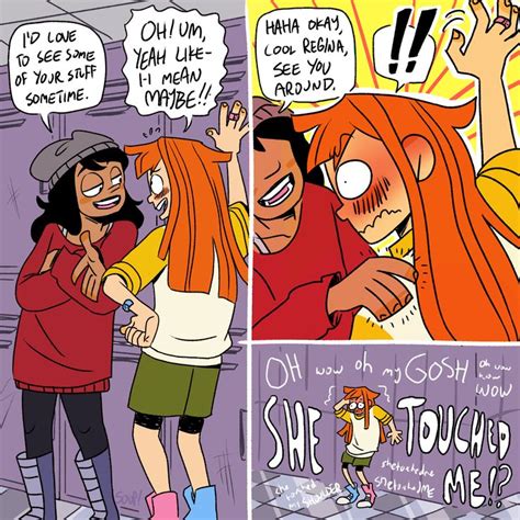 An Image Of Two People Hugging Each Other In The Same Comic Strip With One Person Talking