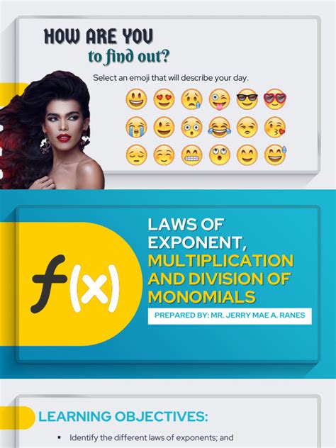 Laws Of Exponents Multiplication And Division Of Monomial Pdf