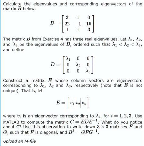 solved calculate the eigenvalues and corresponding eigenvectors of the