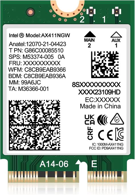 Wifi E Wireless Card Intel Ax Ngw M Cnvio Bluetooth Tri Band Mbps Network