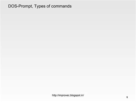Dos Prompt Types Of Commands 27 T028 Ppt