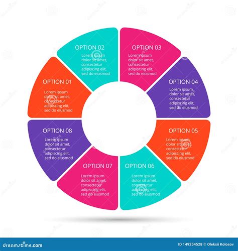 Vector Circle Infographic Template For Cycle Diagram Graph Presentation And Round Chart Stock
