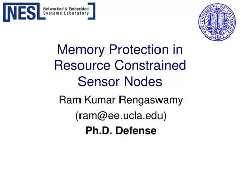 Ppt Memory Protection In Resource Constrained Sensor Nodes Powerpoint