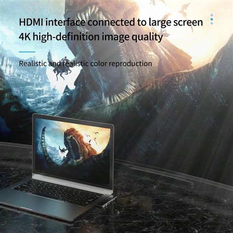 Basix Hub USB C Dual Tipo C Para USB 3 0 4K HD MI Para M2 M1 Pro Air Adaptador Thunderbolt 3