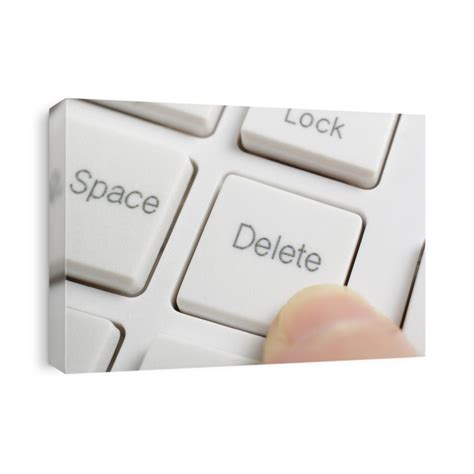 Pressing Delete Key On Keyboard Canvas Print Canvasworld