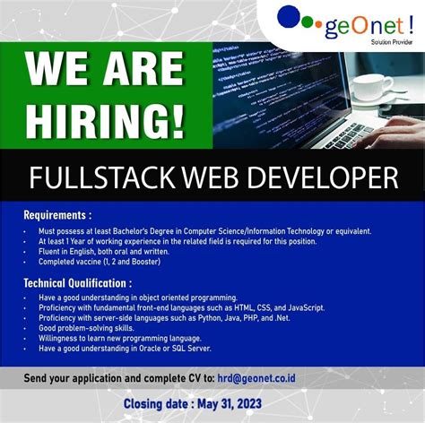 Hiring Fullstackdeveloper Webdeveloper Fullstackwebdeveloper Pt