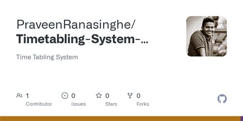 Github Praveenranasinghetimetabling System Web App Time Tabling System