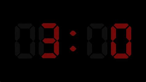 Digital Countdown Clock Timer In One Minute Or 60 Seconds To Zero