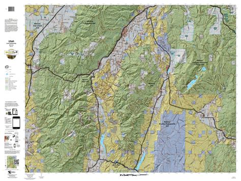 Monroe Utah Elk Hunting Unit Map With Land Ownership Map By Huntdata