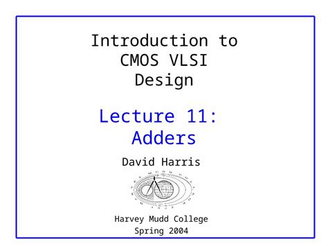 Ppt Introduction To Cmos Vlsi Design Lecture 11 Adders Dokumentips
