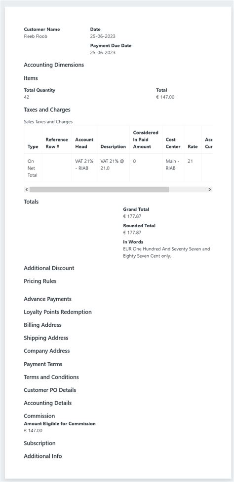Sales Invoice Customization Struggles Erpnext Frappe Forum