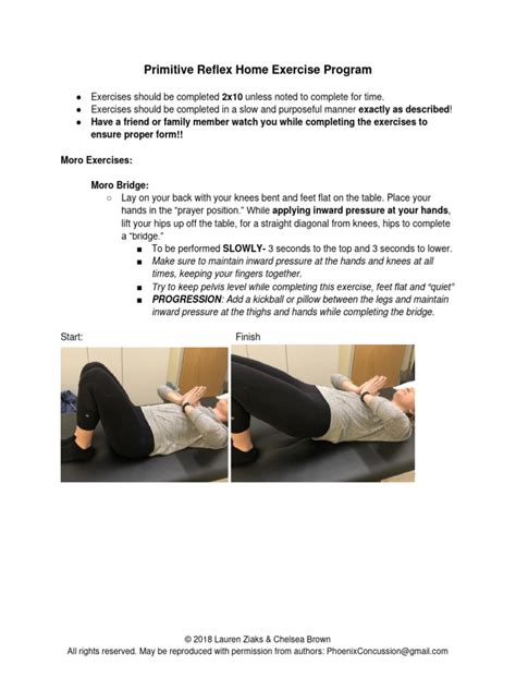 Primitive Reflex Exercises Low Level Pdf Hand Anatomical Terms Of