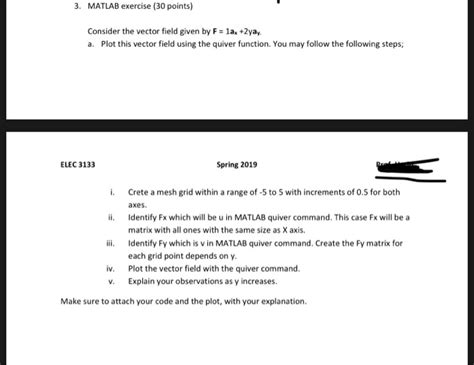 MATLAB Exercise Points Consider The Vector Chegg