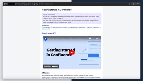 html exporter for confluence atlassian marketplace