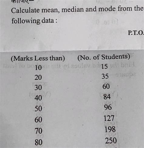 Calculate Mean Median And Mode From The StudyX